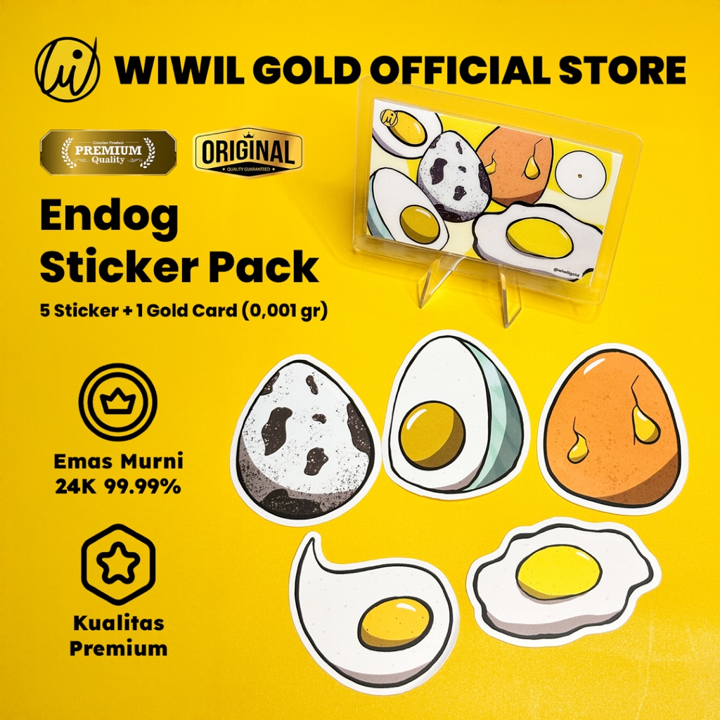 Jual WIWIL GOLD Endog Sticker Pack Laminasi Doff | Shopee Indonesia