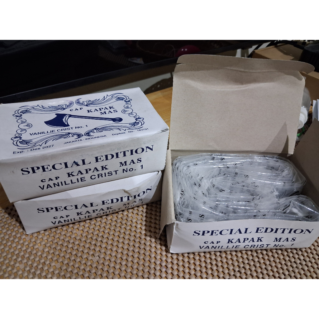Jual Vanili Cap Kapak Mas 1 box isi 100pcs | Shopee Indonesia