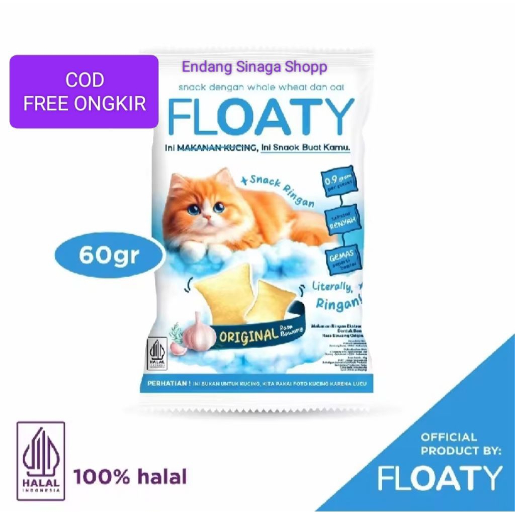 Jual FLOATY SNACK ORIGINAL RASA BAWANG 60 GR-MAKANAN RINGAN FLOATY ...