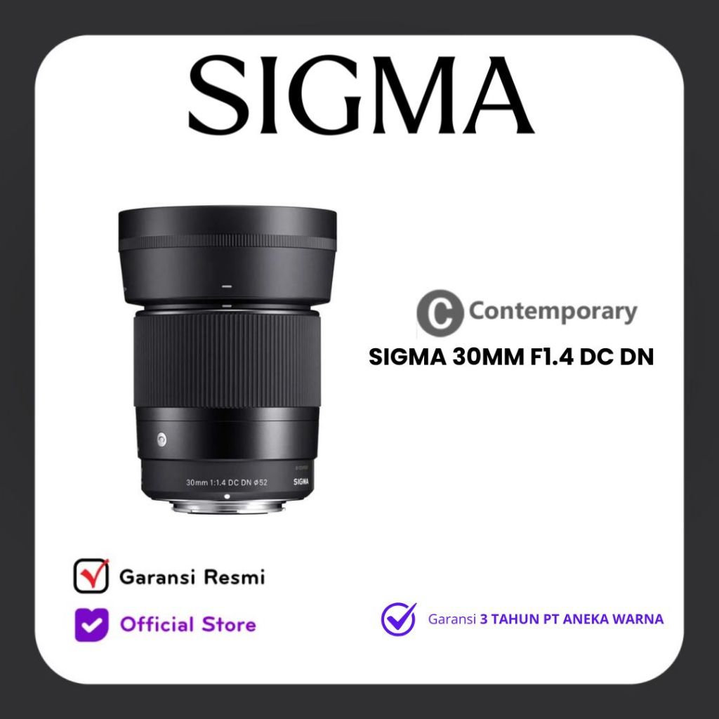 Jual Sigma 30mm F1.4 DC DN APSC Lensa Fujifilm X-Mount Sony E-Mount ...