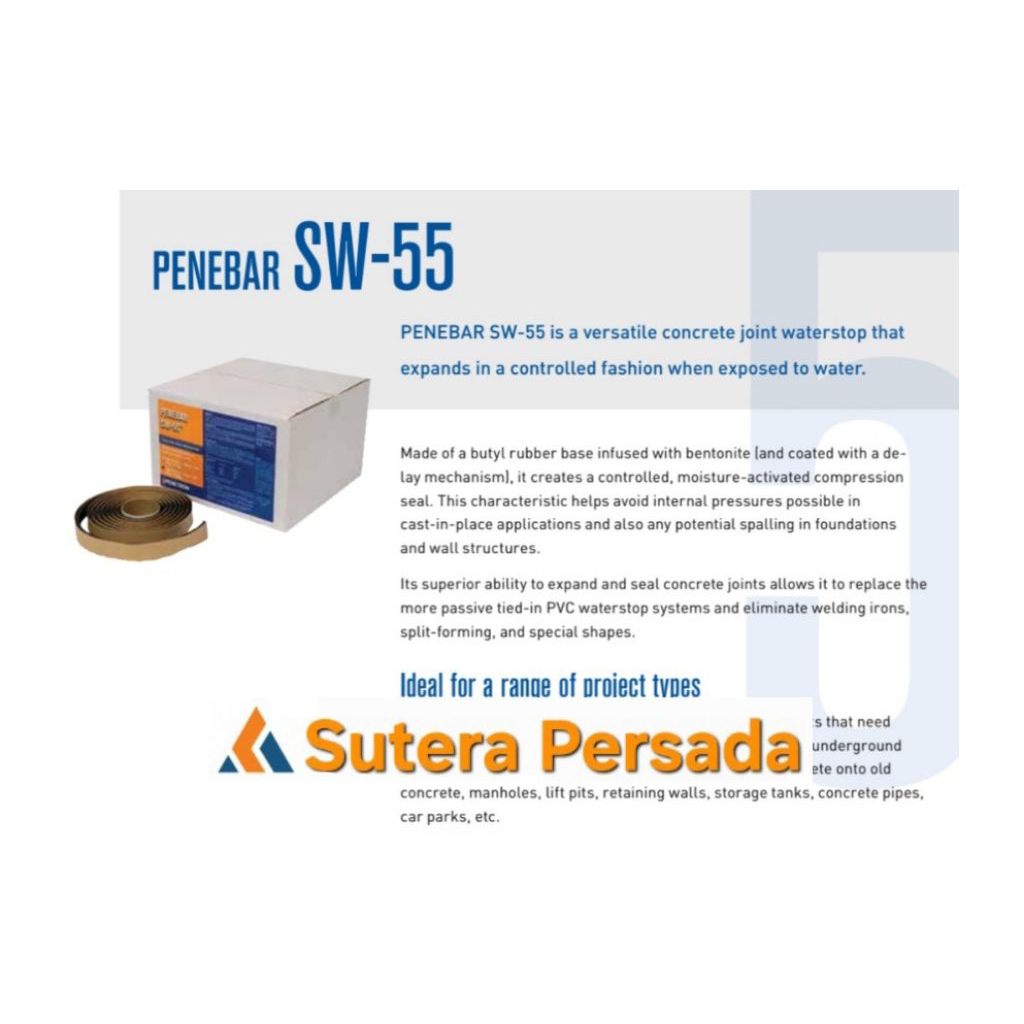 Jual Penetron SW 55 Concrete Joint Waterstop 30m | Shopee Indonesia