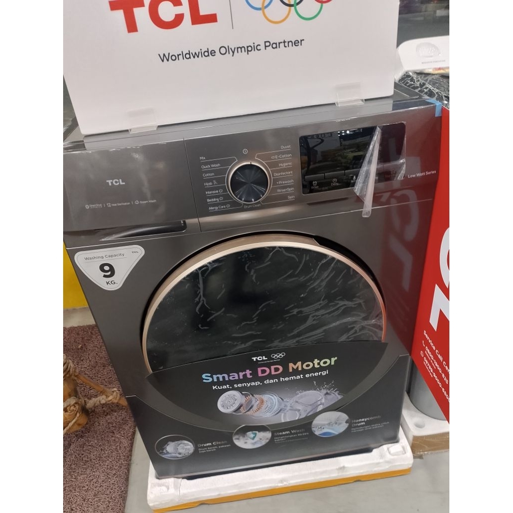 Jual TCL Mesin Cuci Front Loading Inverter P11 9 KG - EBS Steam Wash ...