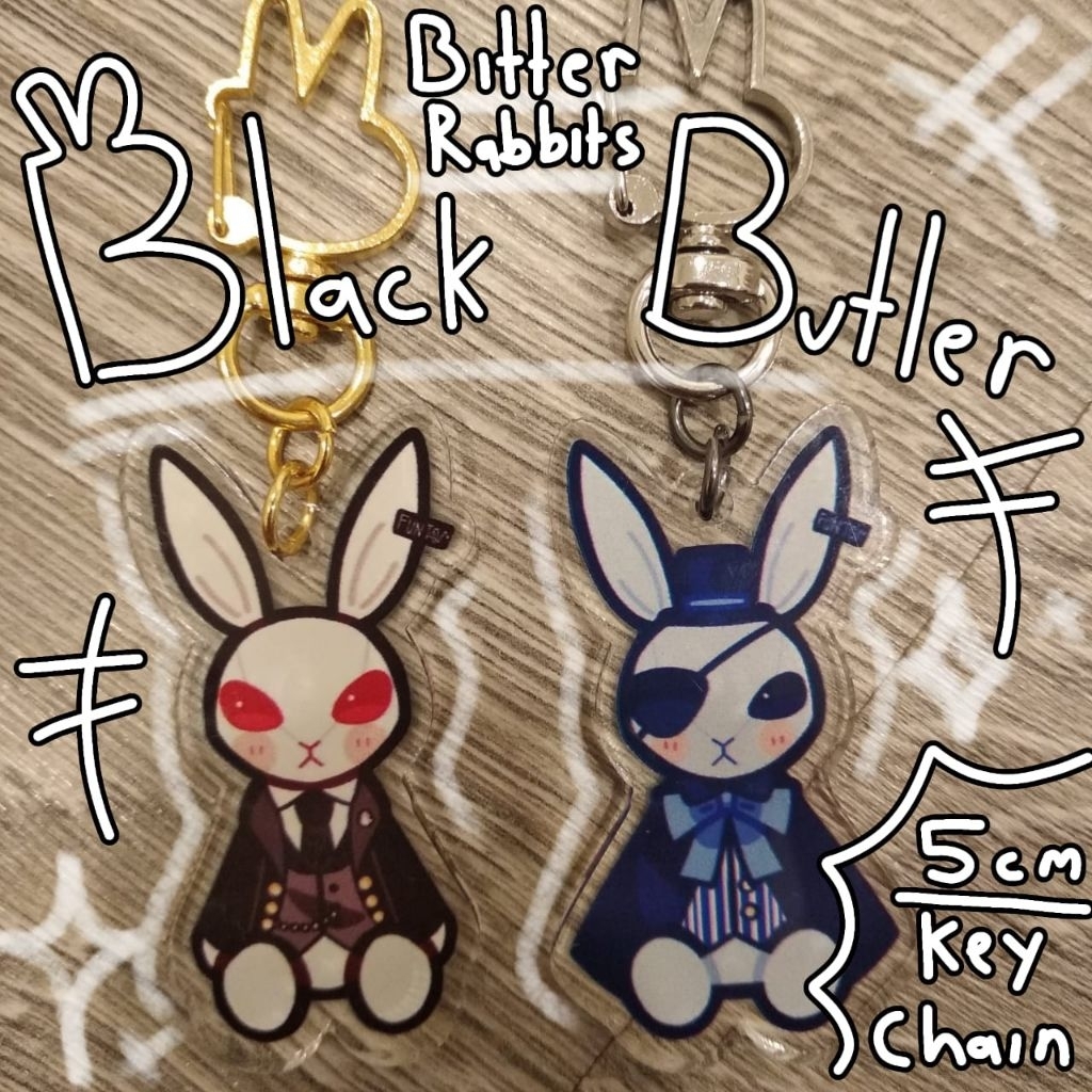 Jual Black Butler Bitter Rabbits Fan Made Keychain | Shopee Indonesia
