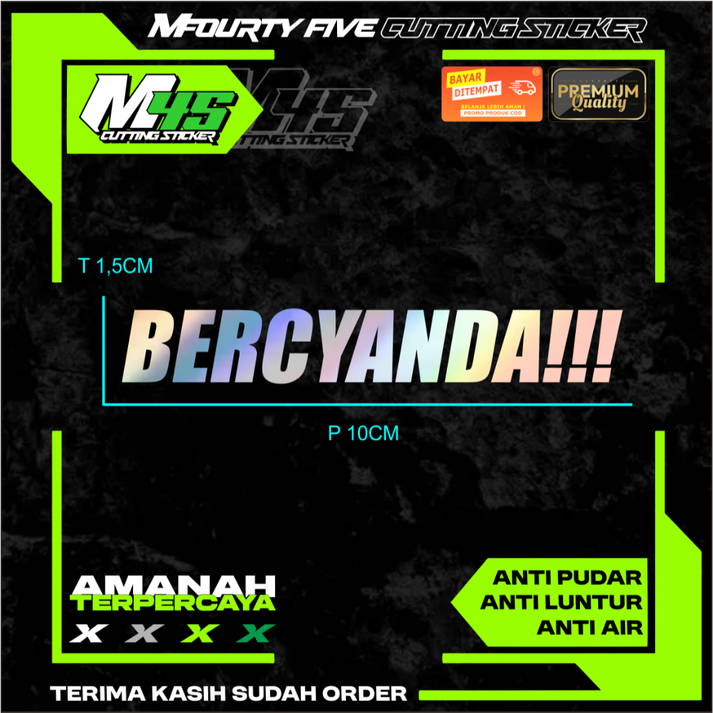 Jual Cutting Sticker BERCYANDA!!! Cutting Sticker | Shopee Indonesia