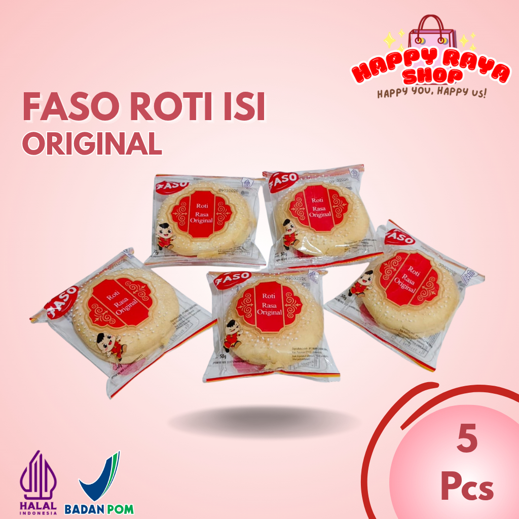 Jual Happy Raya-Faso Roti Isi Rasa Original (5 Pcs) | Shopee Indonesia