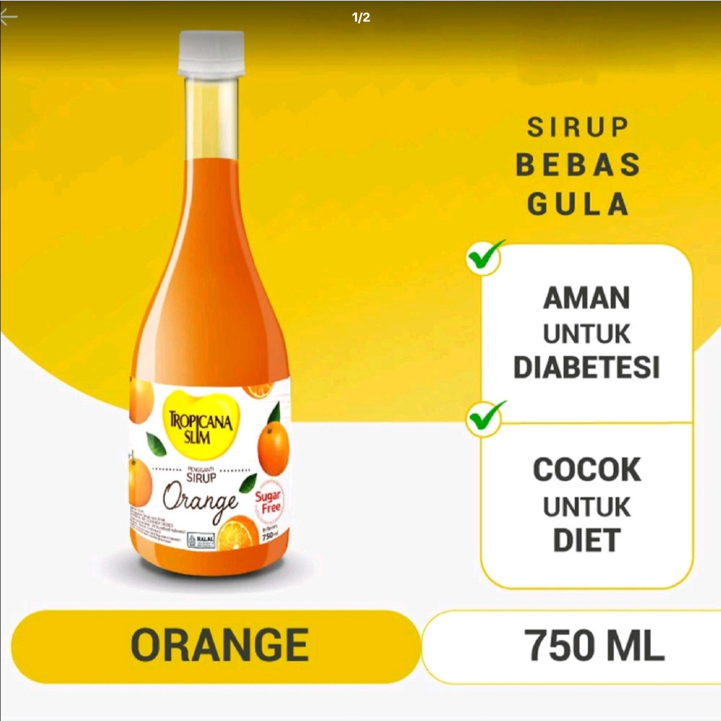 Jual TROPICANA SLIM SIRUP / SYRUP ORANGE 750 ML | Shopee Indonesia
