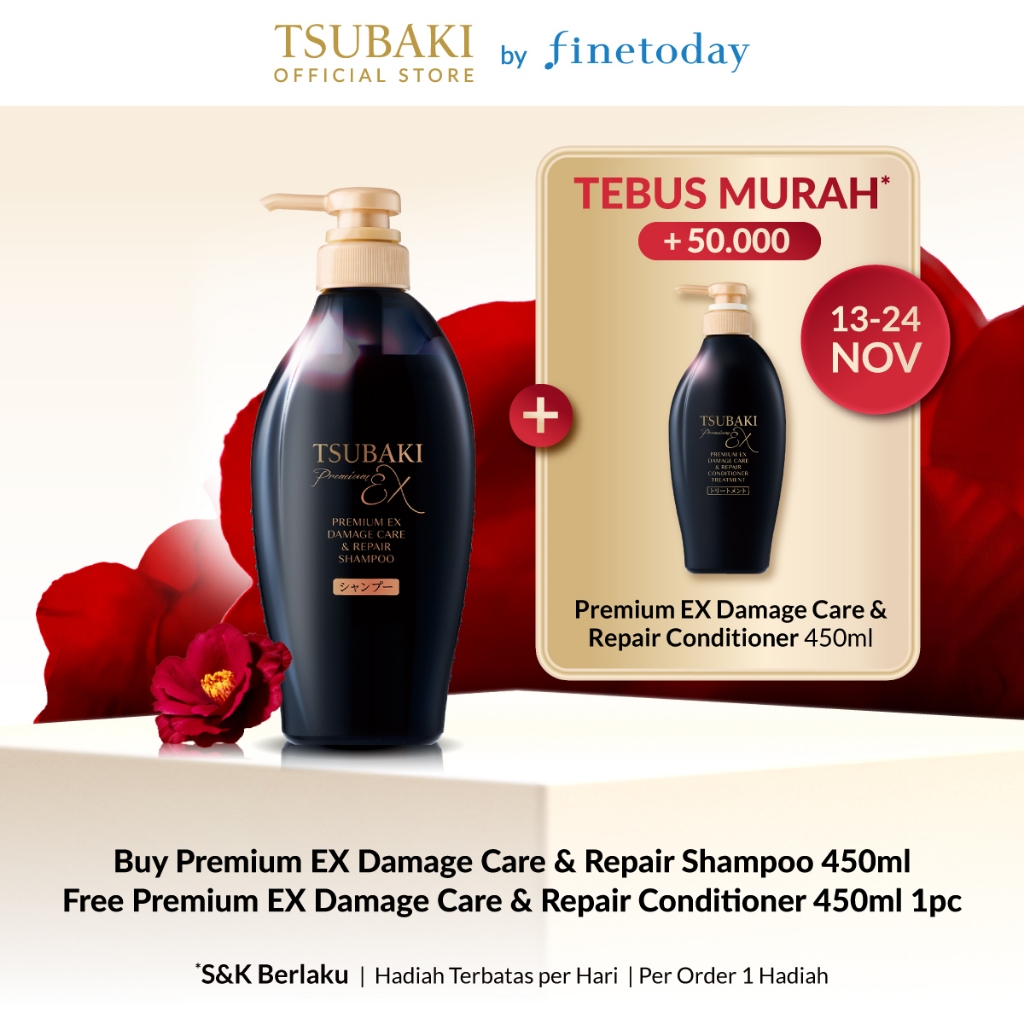Jual TSUBAKI Premium Ex Damage Care & Repair Shampoo 450ml [TEBUS MURAH ...