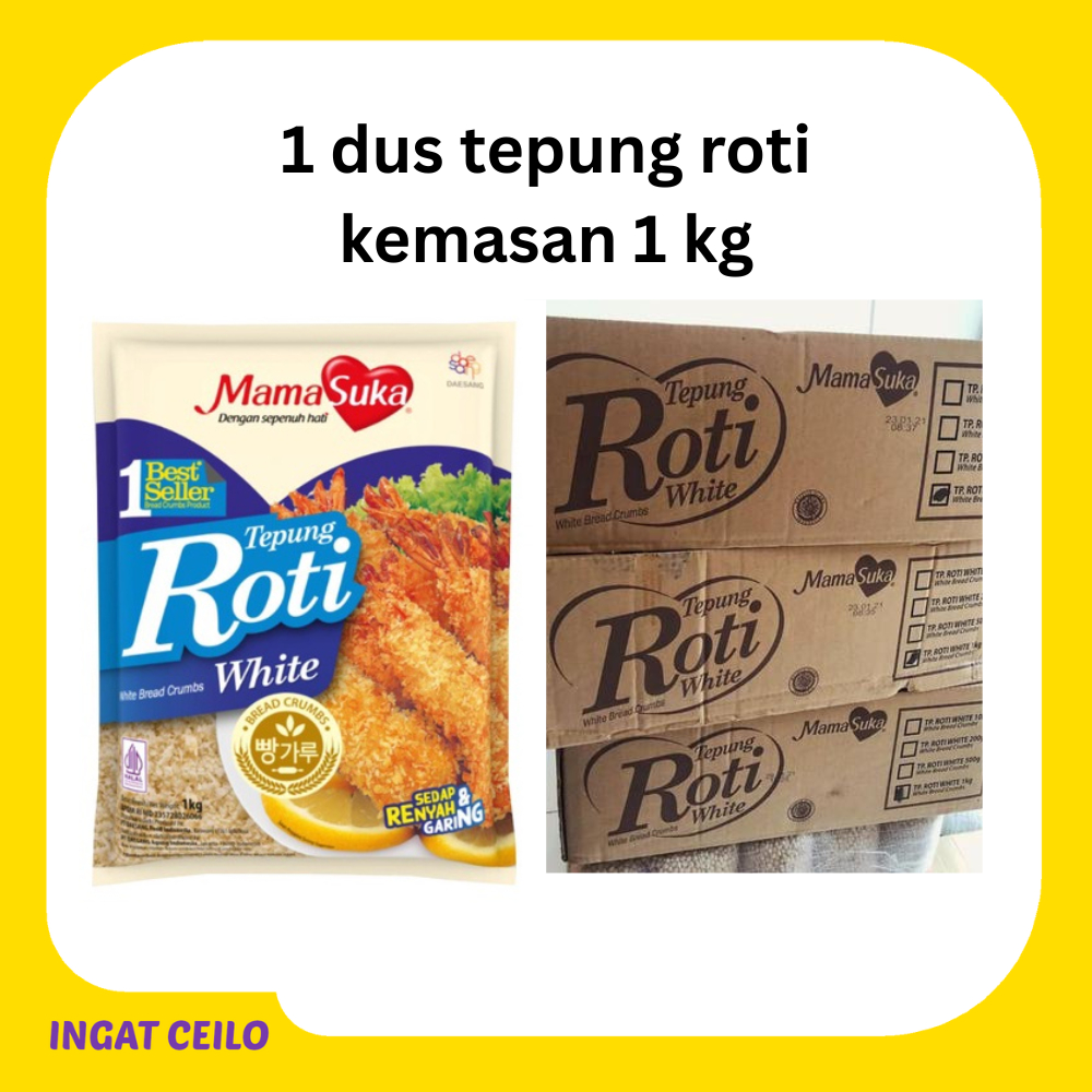 Jual CEILO MART - MamaSuka - Tepung Roti 1 Kg (1 Dus isi 6 Pcs ...
