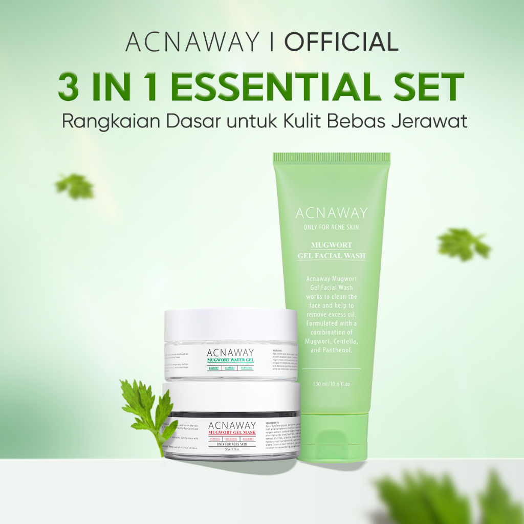 Jual ACNAWAY Bundle 3 in 1 Essential Set - Mugwort Gel Mask + Mugwort ...