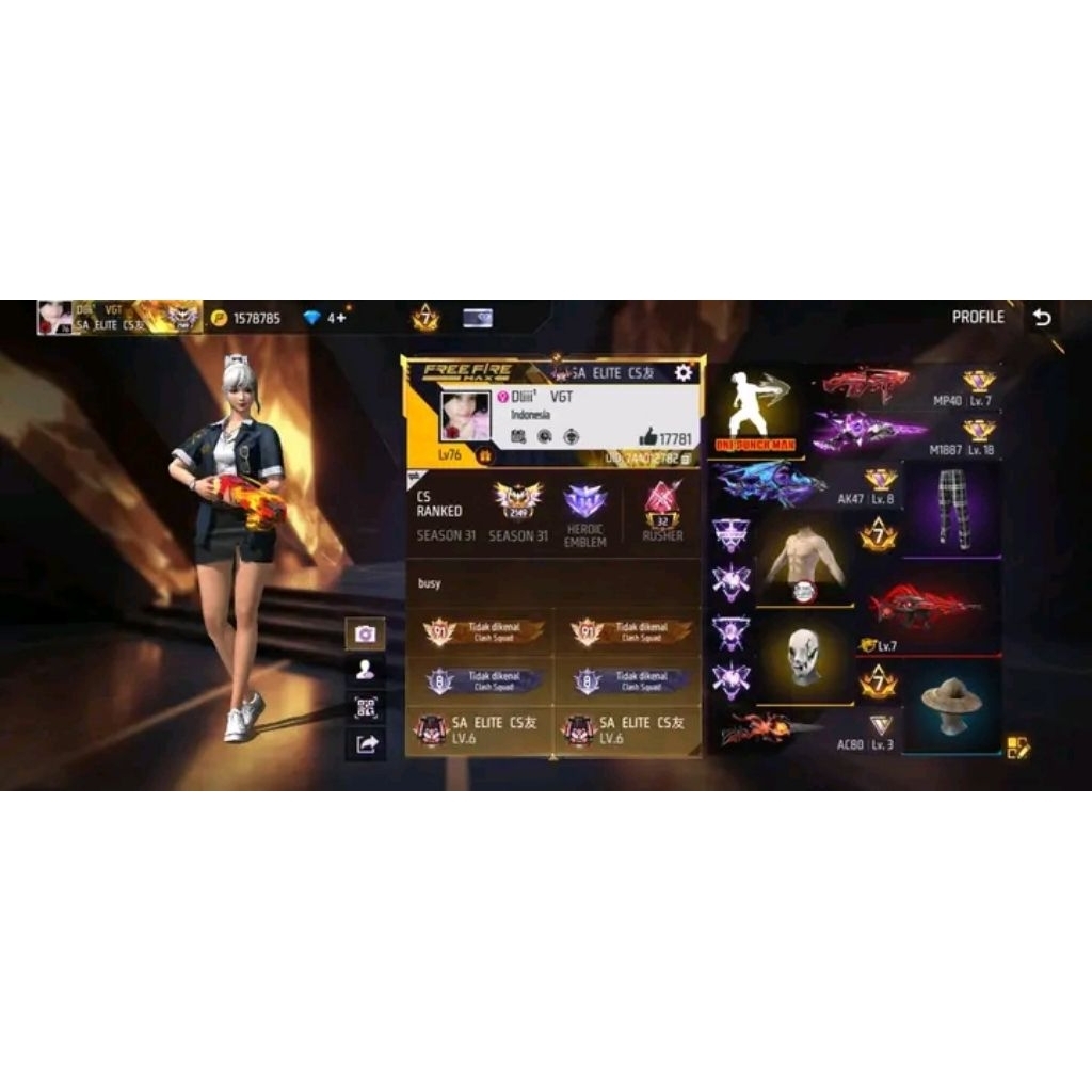 Jual Akun Game FF Sultan | Shopee Indonesia
