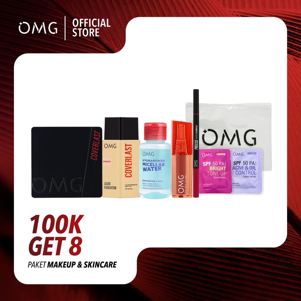 Jual [100K GET 8!] OMG Oh My Glam Paket Make Up & Skincare - Foundation ...