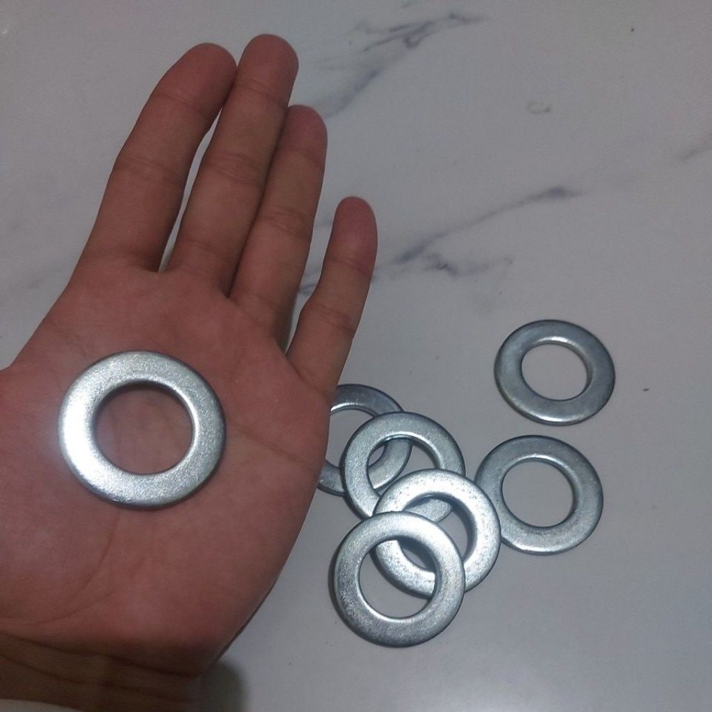 Jual Ring Plat M24 Blue Plating Tebal 4mm Washer Plate M24 Lebar 45mm ...