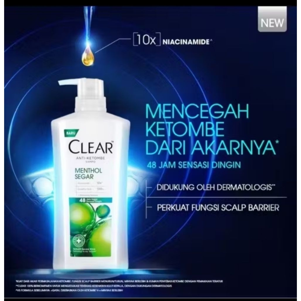 Jual CLEAR Shampoo Ice Cool Menthol 850 ml anti ketombe | Shopee Indonesia