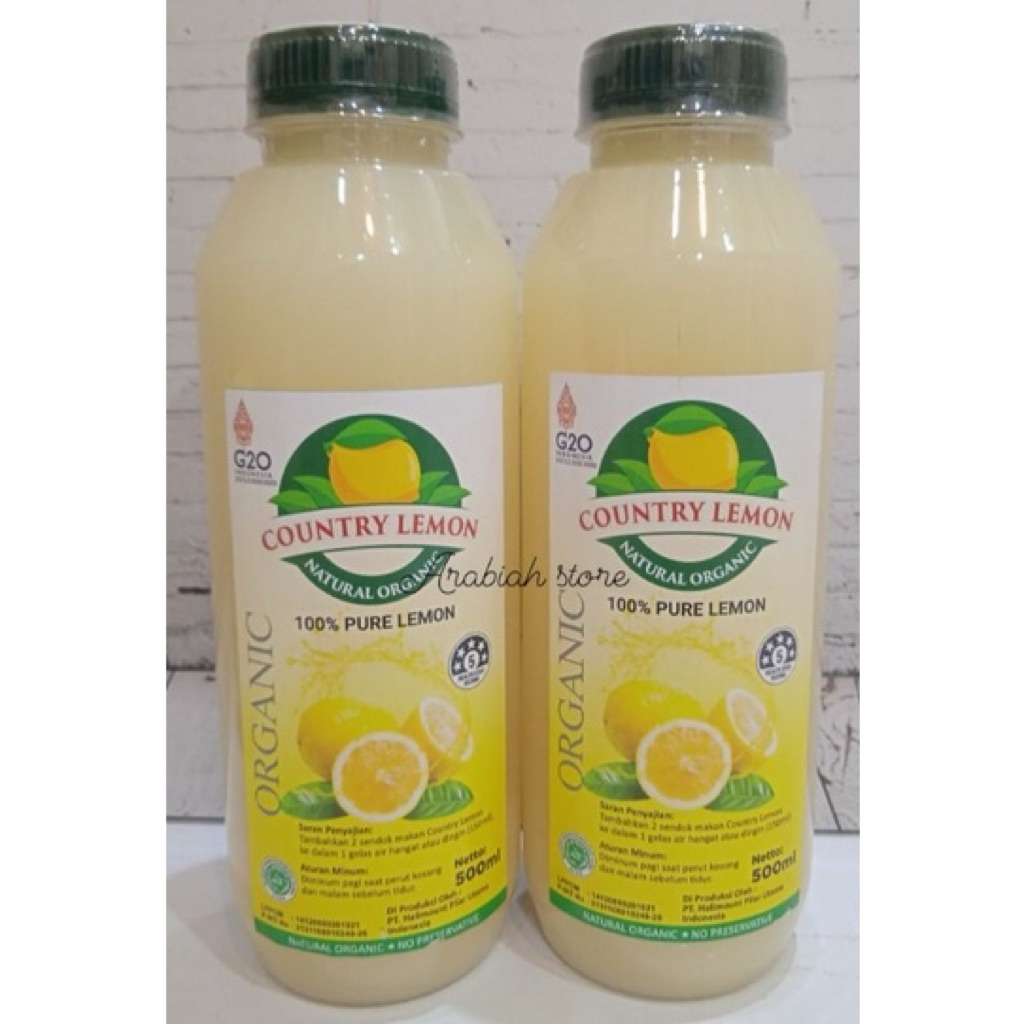 Jual Country Lemon 500ml Natural Organic 100% Pure Lemon | Shopee Indonesia