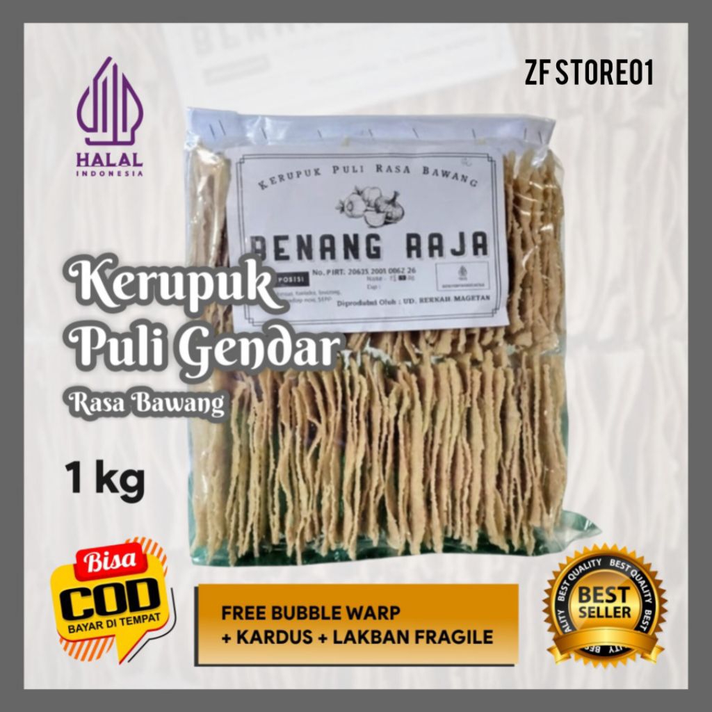 Jual Kerupuk Puli Mentah 1Kg Kerupuk Gendar Rasa Bawang Benang Raja ...