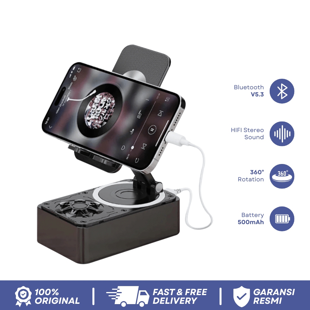 Jual Holder Hp Audio Bluetooth 3in1 PowerBank Holder Hp Stand Meja ...