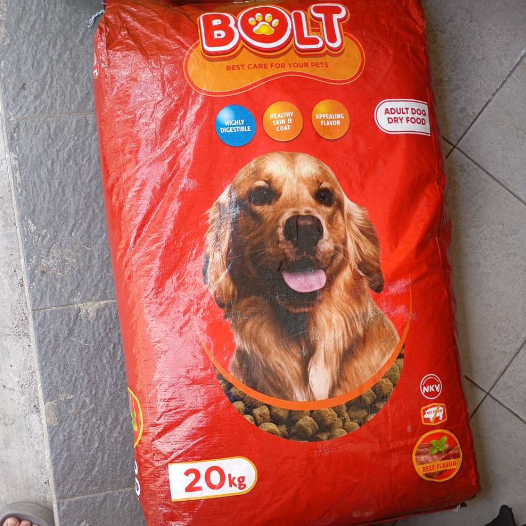 Jual Bolt DoG 1kg aroma beef pakan anjing | Shopee Indonesia