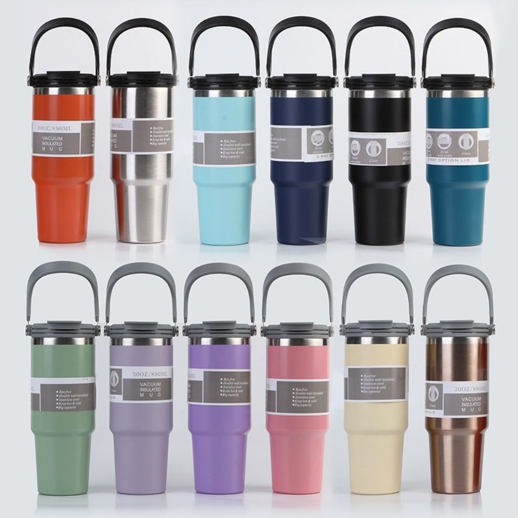 Jual Tumbler Handle Botol BPA FREE Vacuum Insulated Stainless Steel SUS ...