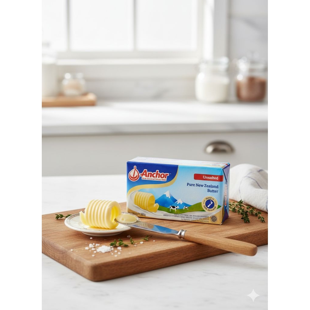 Jual Butter Anchor unsalted 200gr / Anchor unsalted Butter 200gr ...