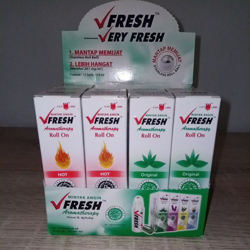 Jual Vfresh Minyak Angin aromatherapy Cap lang | Shopee Indonesia