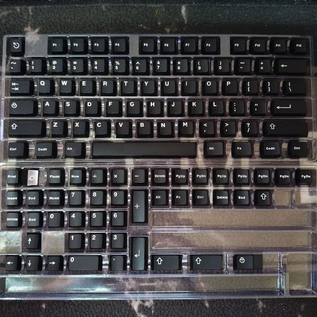 Jual White on Black WOB Keycaps PBT ABS Cherry Profile Fullset Necomech ...