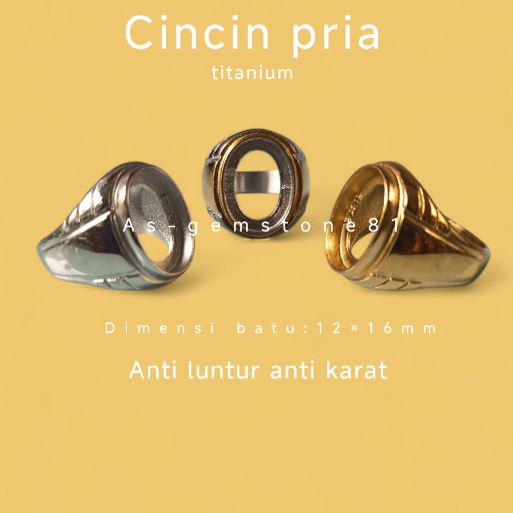 Jual Emban Ring Cincin N14[titanium] 16×12 | Shopee Indonesia