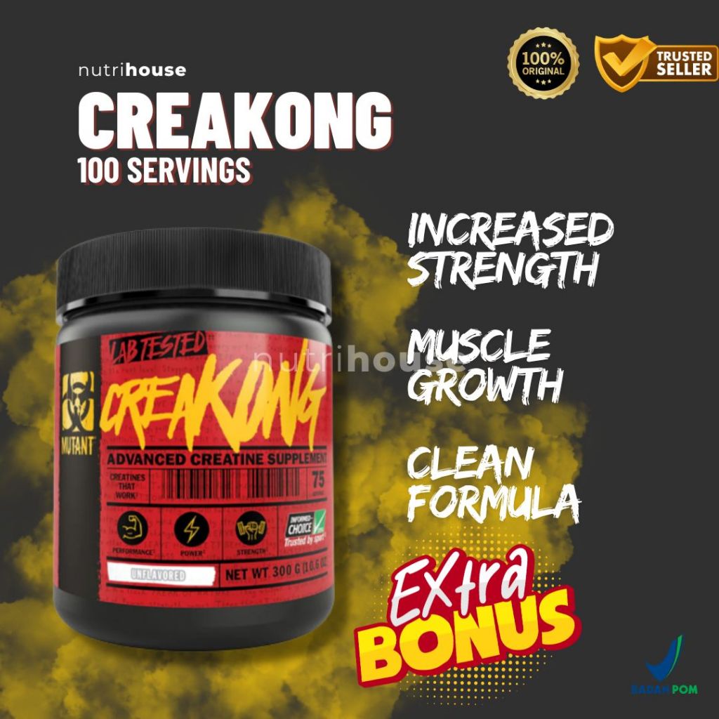 Jual Mutant Creakong Creatine 300gr Creatine Monohydrate Nutrihouse ...