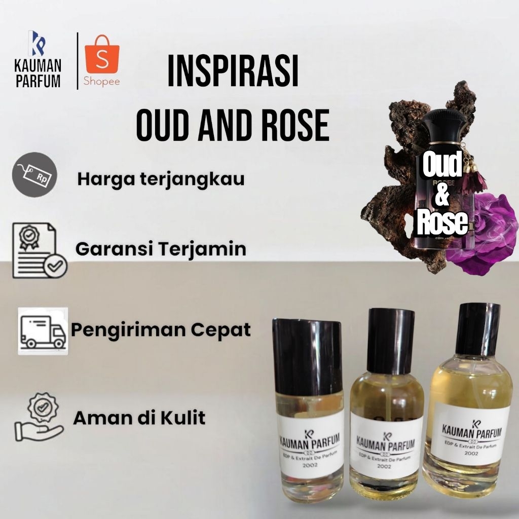 Jual Kauman Parfum Refill Inspired Oud And Roses Al Maghrib Aroma ...