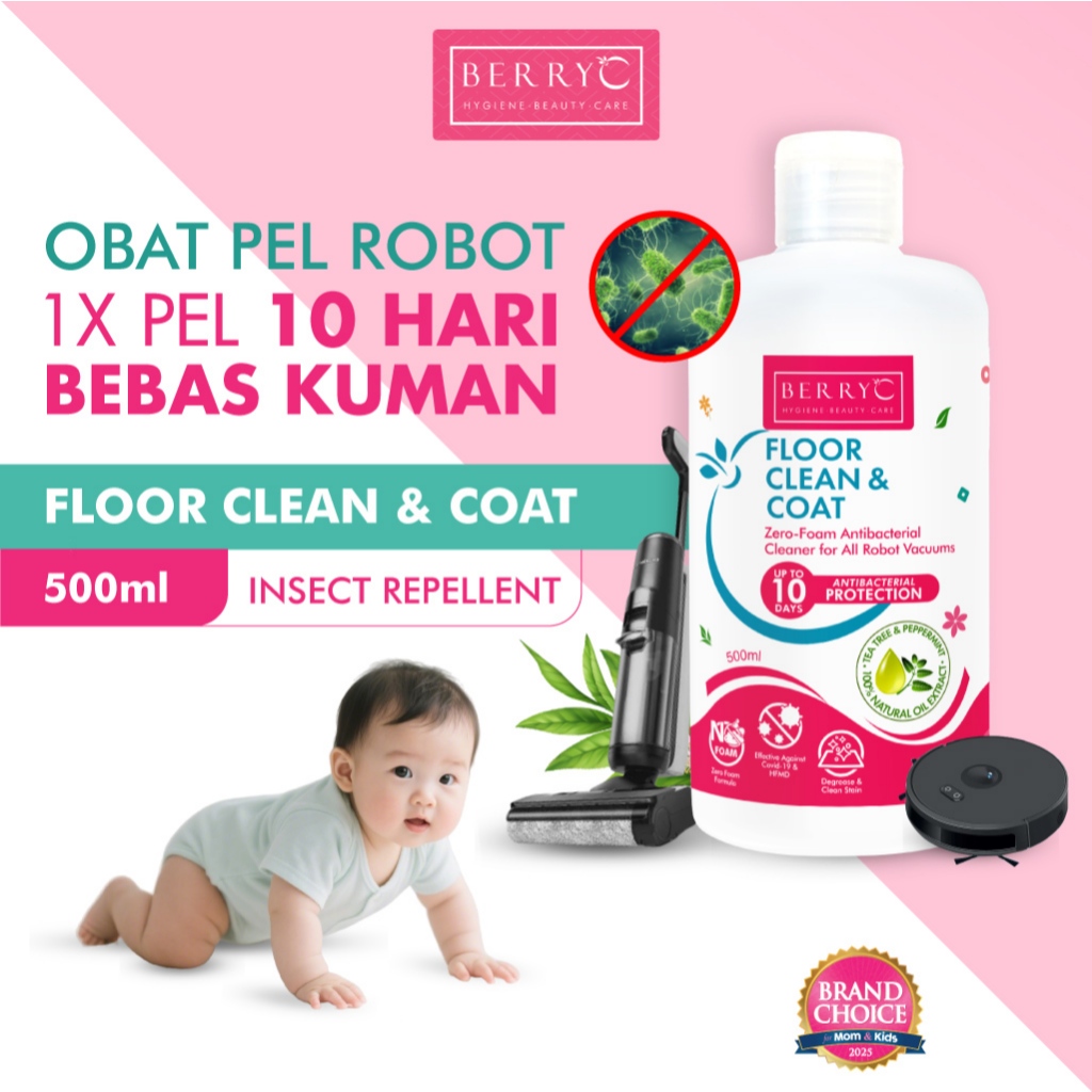Jual BerryC Floor Cleaner & Coat 500ml - Cairan Pel Pembersih Lantai ...
