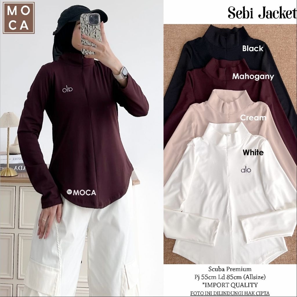 Jual MOCA - Sebi Tifa | Jacket Wanita Scuba Premium Zipper Depan ...