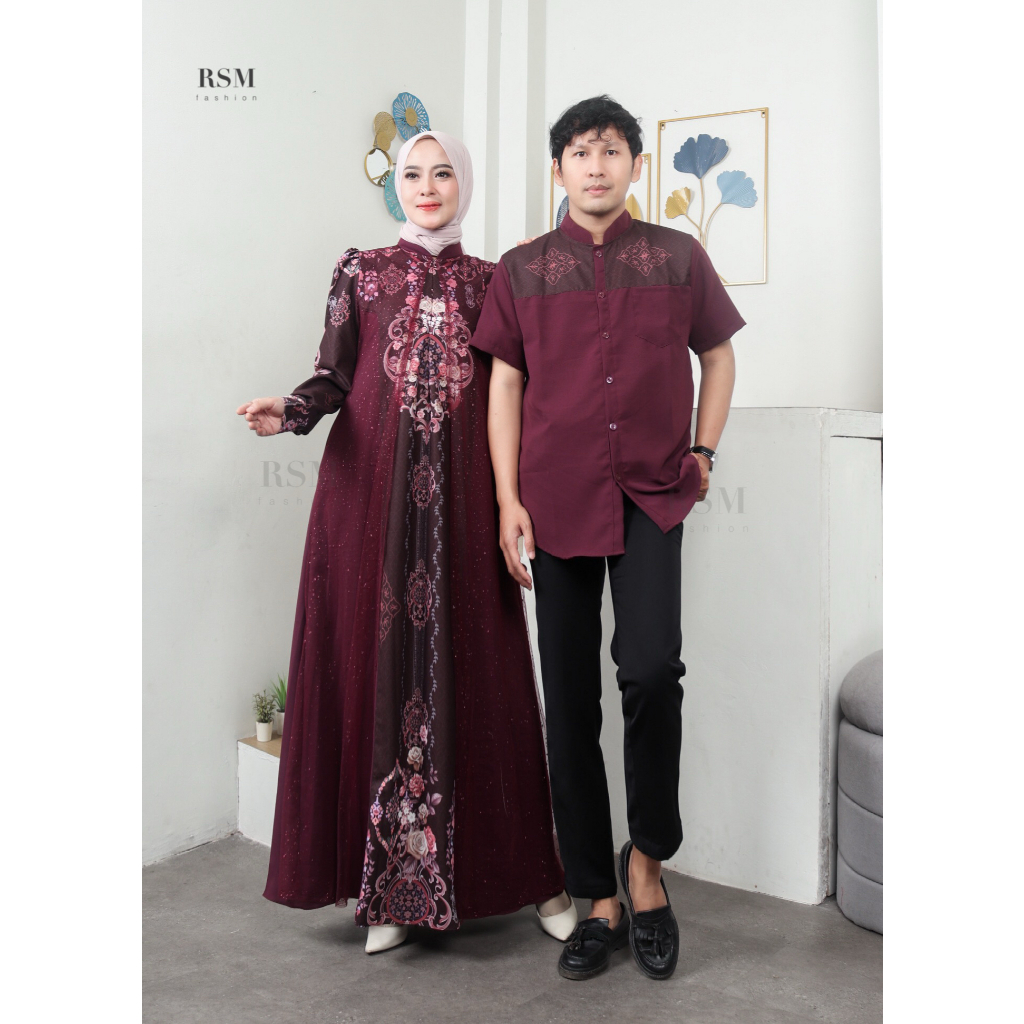 Jual Ametha Set Couple Bahan Sabrina Anti UV Sarimbit Terbaru Sarimbit ...