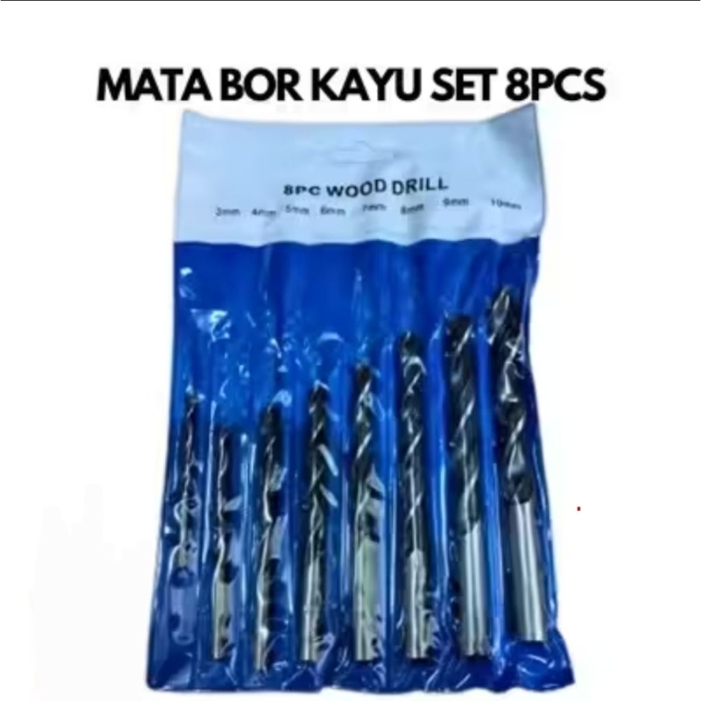 Jual Mata bor kayu set isi 8 pcs | Shopee Indonesia