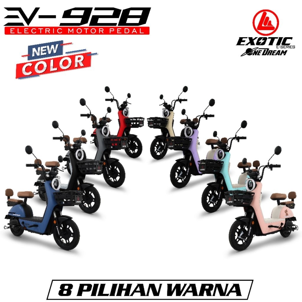 Jual SEPEDA LISTRIK E BIKE E MOPED EXOTIC EV-928 | Shopee Indonesia