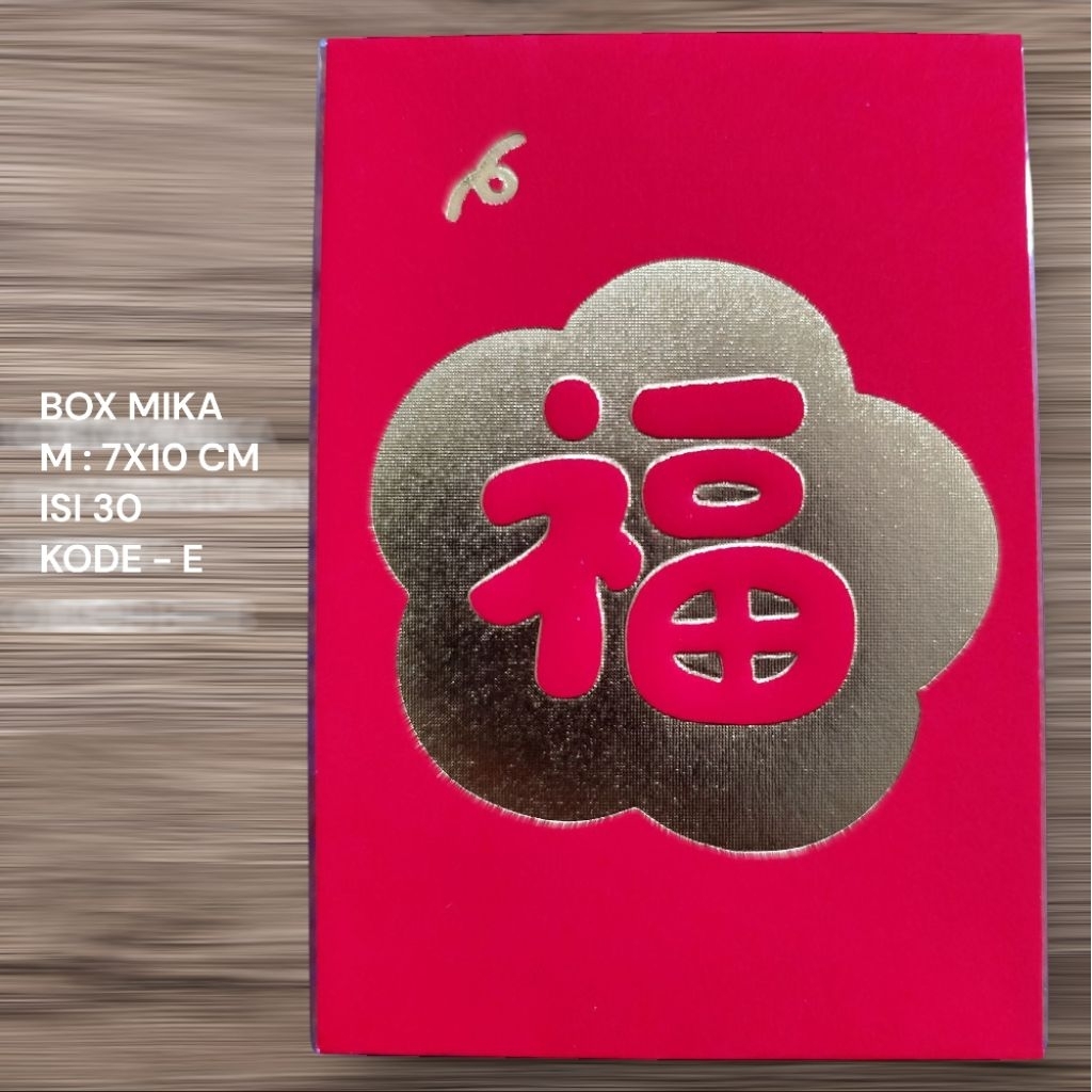 Jual Angpao Fu Sedang size M 7X10Cm isi 30 lembar Angpao Imlek Fuk Hoki ...