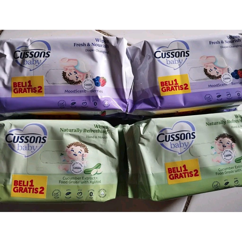 Jual Cussons tisu basah beli satu gratis dua 3x50's | Shopee Indonesia