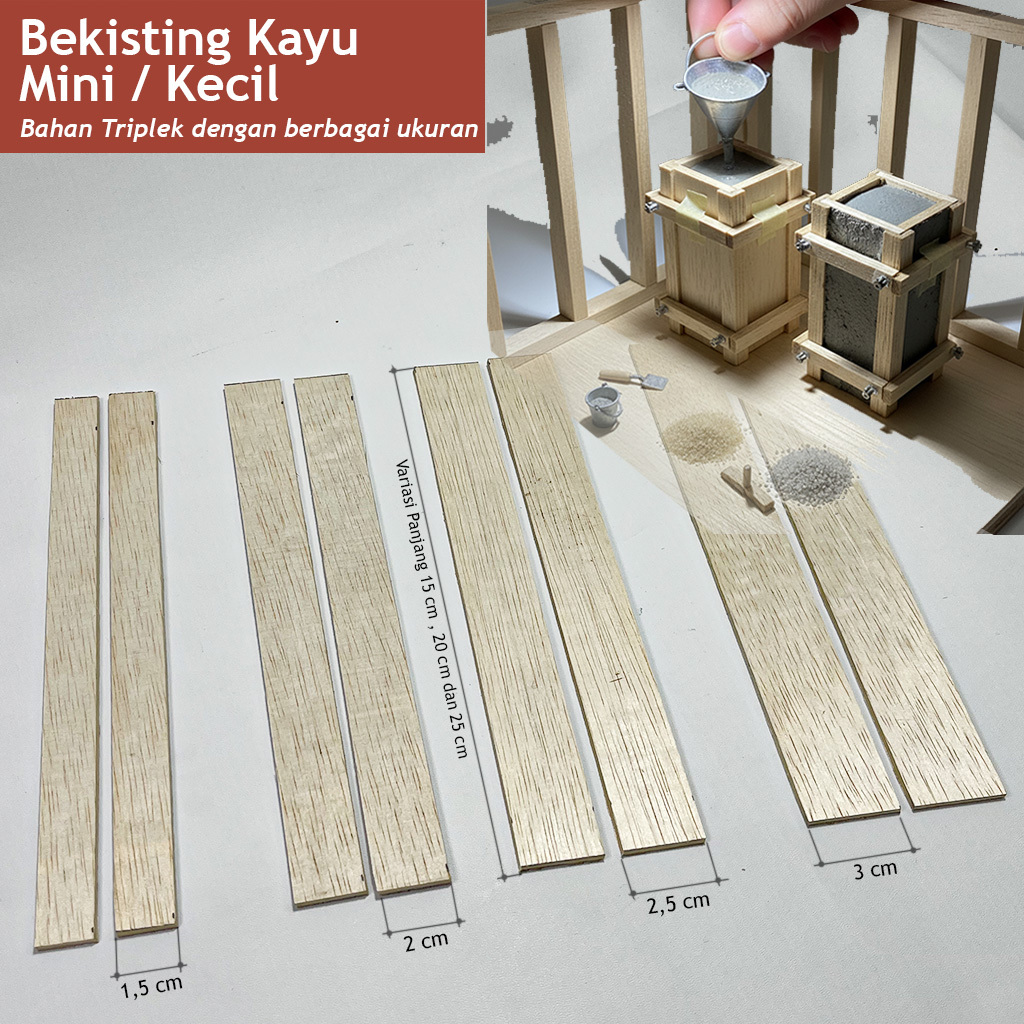 Jual Bekisting Miniatur / Bekisting Kayu Kecil / Papan Bekisting Mini ...