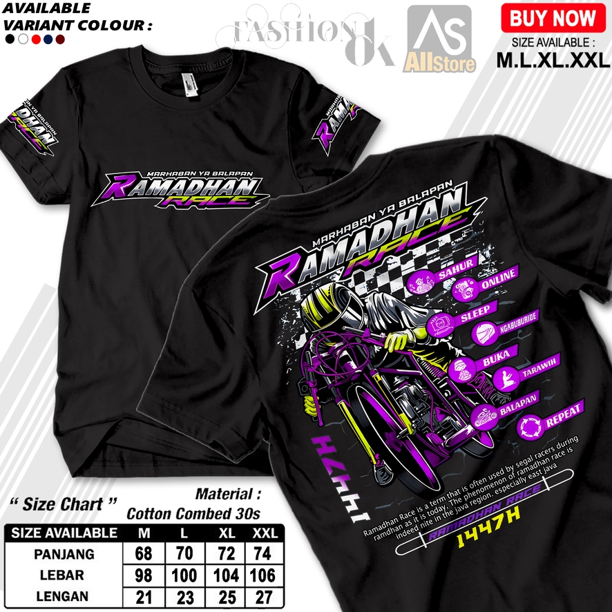 Jual Kaos Ramadhan Race 2026 Marhaban Ya Balapan Drag Bike Baju Ramadan ...