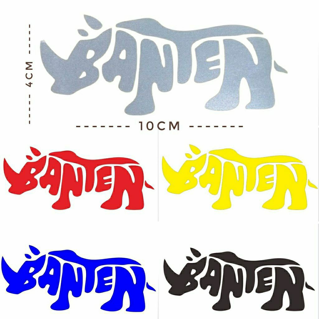 Jual Stiker Cutting Banten motif badak - sticker motor helm | Shopee ...