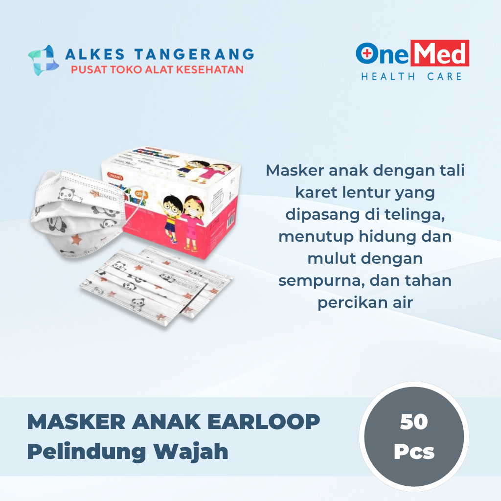 Jual Masker Anak Earloop 3 Ply PANDA Surgical Mask Masker Medis Anak ...