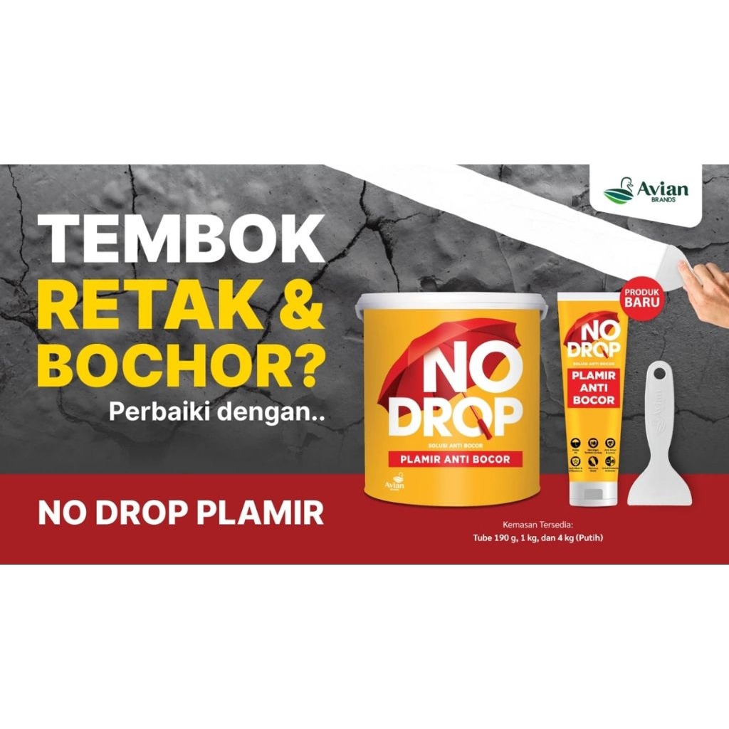 Jual DEMPUL PLAMIR TEMBOK ANTI BOCOR NO DROP 190GRM PUTIH / UNTUK ...