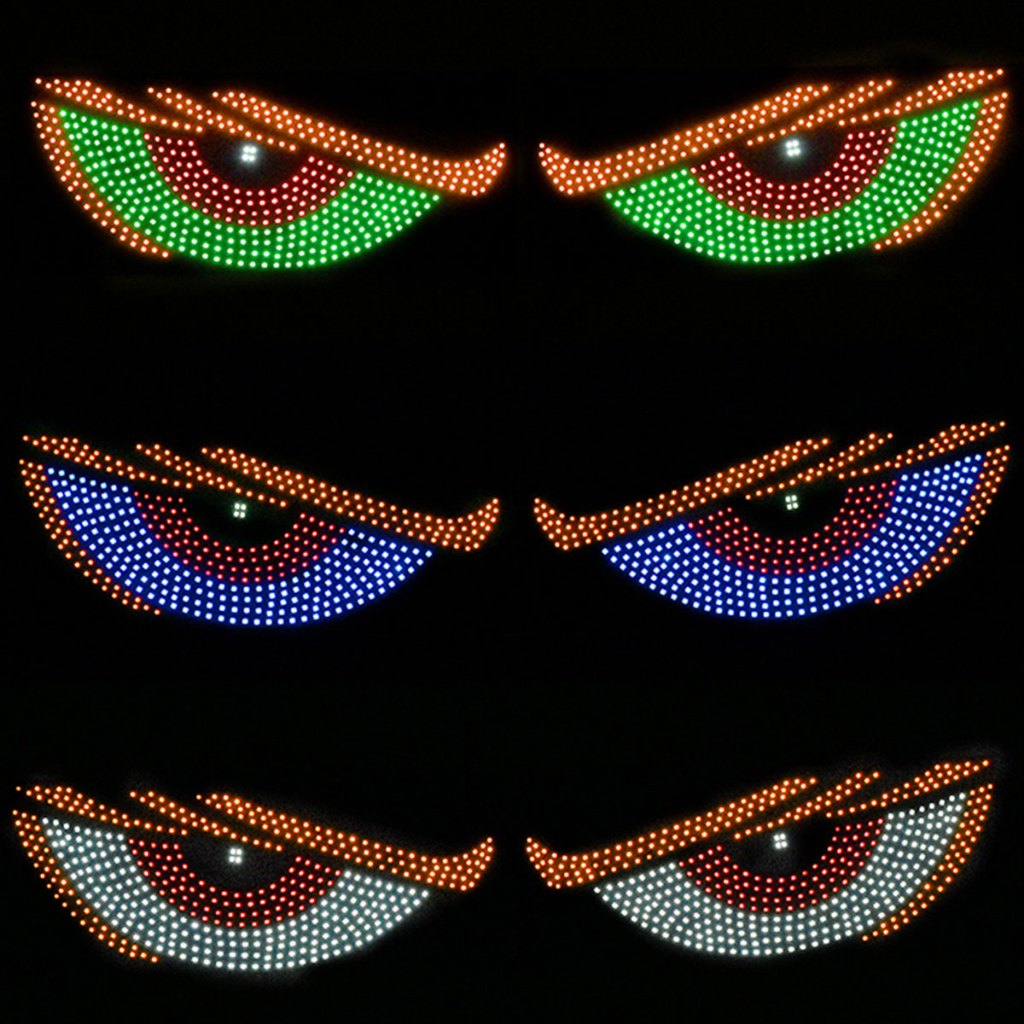 Jual Lampu Mata Setan Mobil LED Car Devil Eye Light Matrix Pixel Panel ...