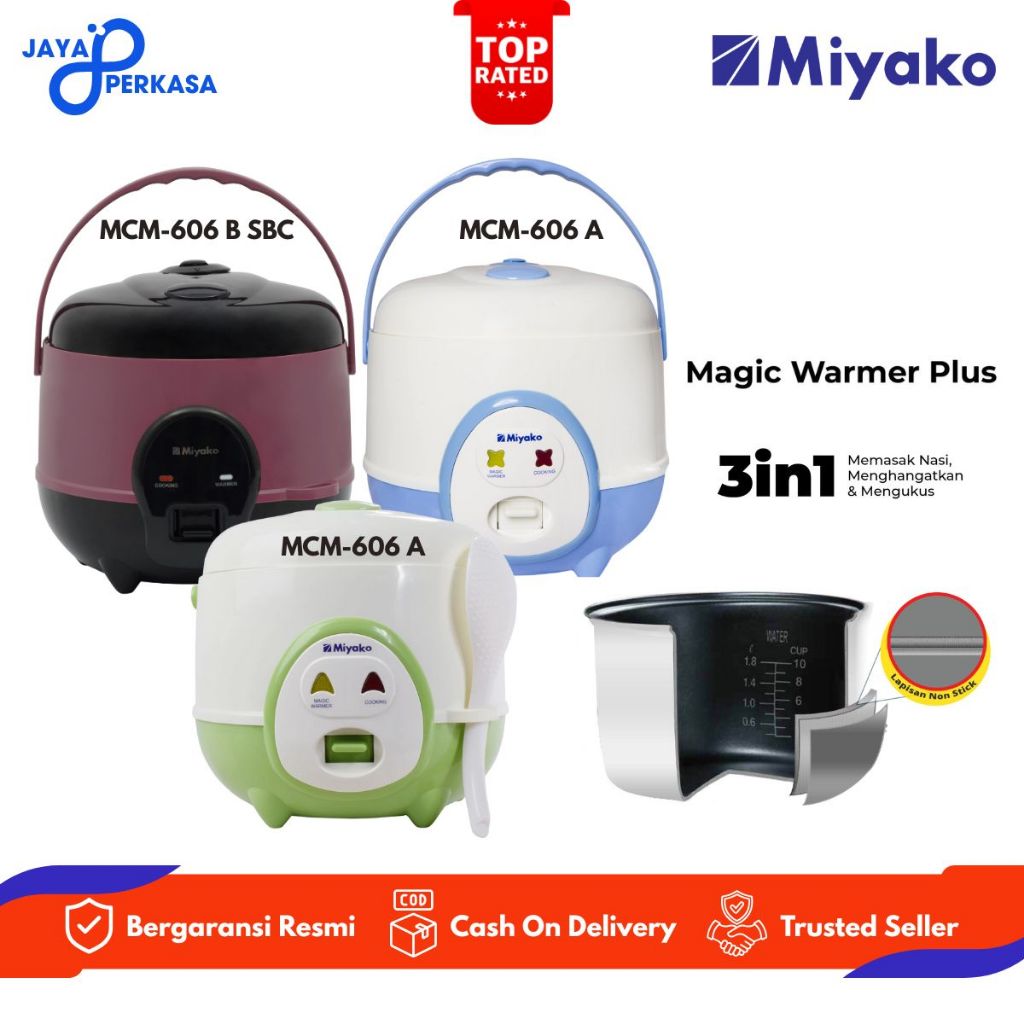 Jual [COD READY] MIYAKO RICE COOKER / MAGIC COM MCM606 / MCM 606 / MCM ...