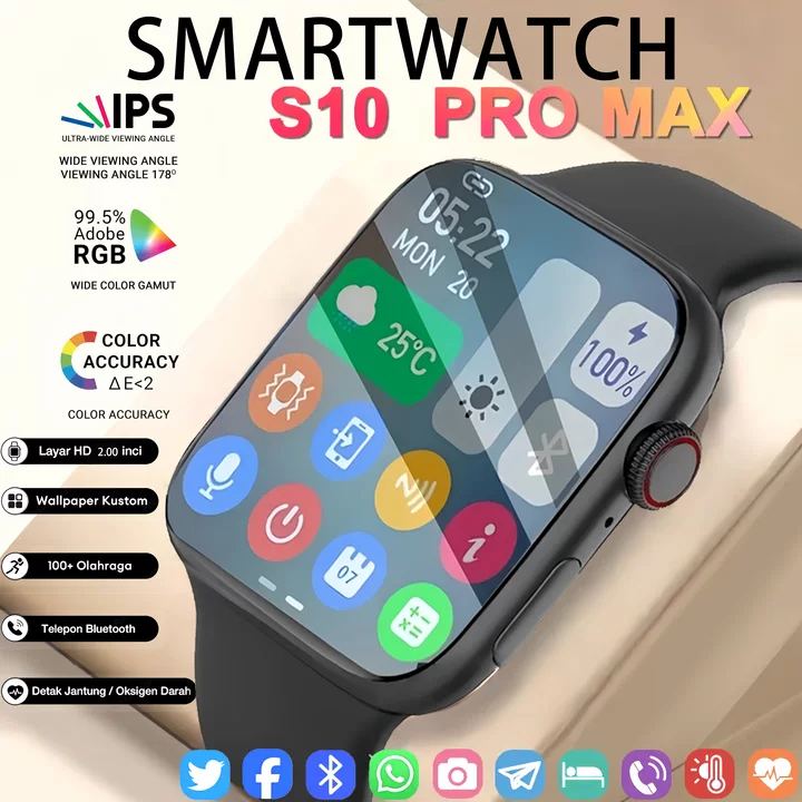 Jual 2025Jam tangan Smartwatch Watch S10 Pro MAX Jam Pintar Olahraga ...