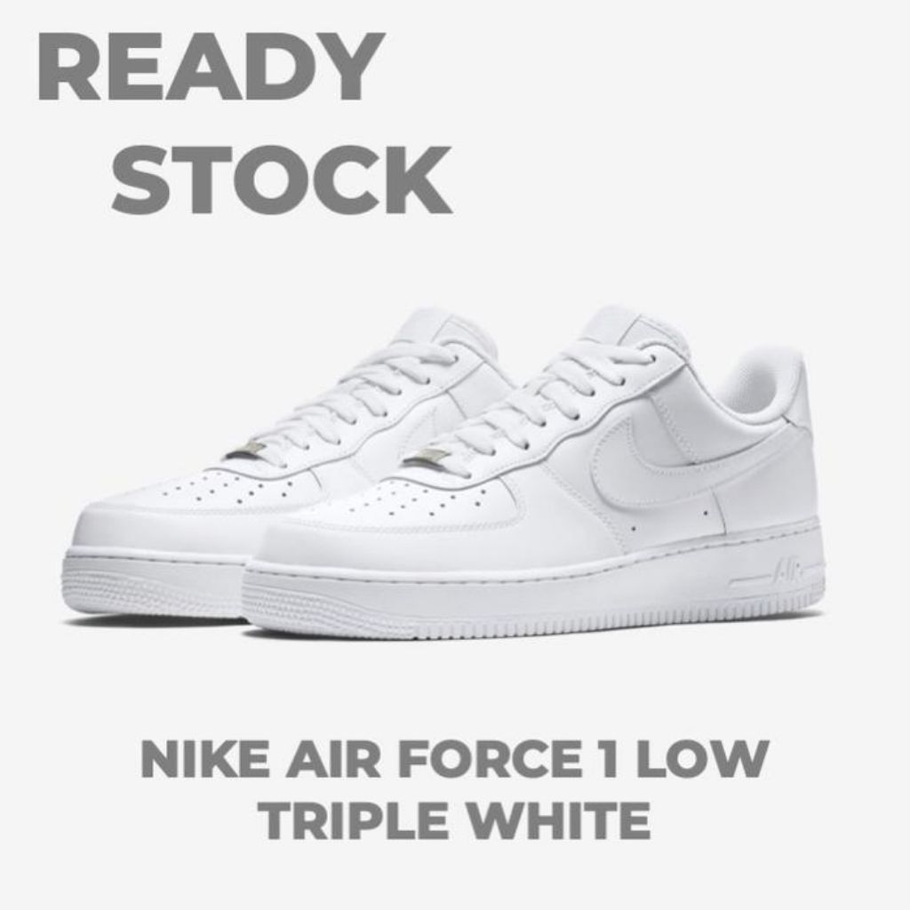 Jual NIKE AIR FORCE 1 FULL WHITE | Shopee Indonesia