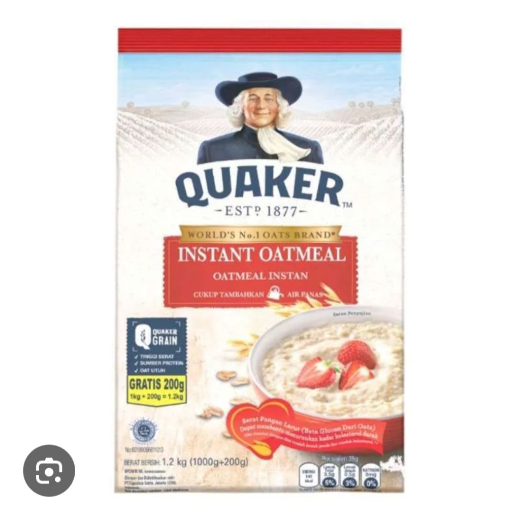 Jual Quaker instant oatmeal 1200gr | Shopee Indonesia