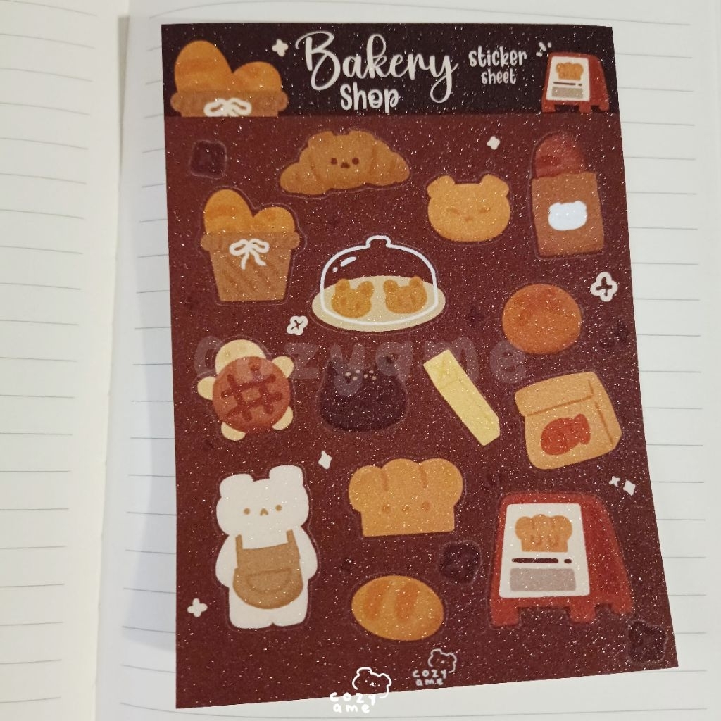 Jual Bakery Shop Sticker Sheet / Sticker Roti / Stiker Aesthetic ...