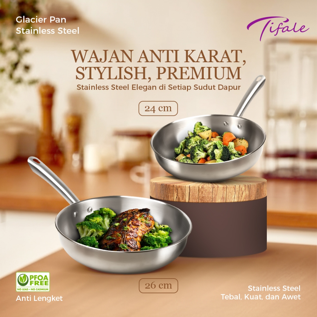 Jual [RAMADAN SALE] Tifale X ABS Glacier Pan 24 26 CM Panci Wajan ...