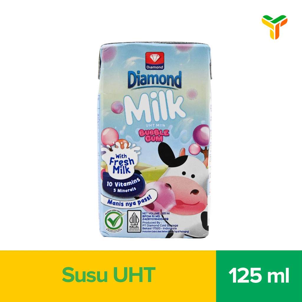 Jual Diamond Uht Bubble Gum 125 Ml | Shopee Indonesia
