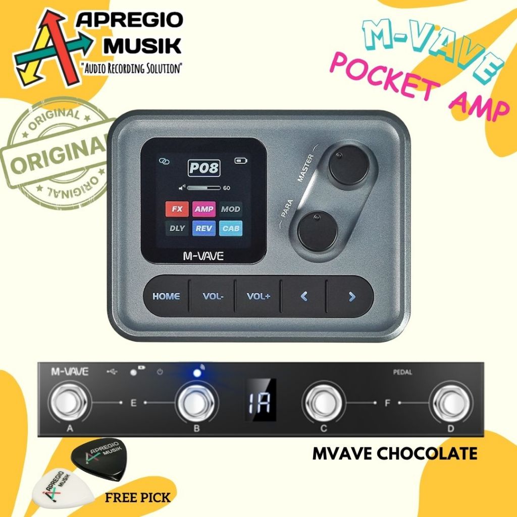 Jual M-Vave Mvave Pocket Amp pocketamp - Portable Multi Effect Guitar ...