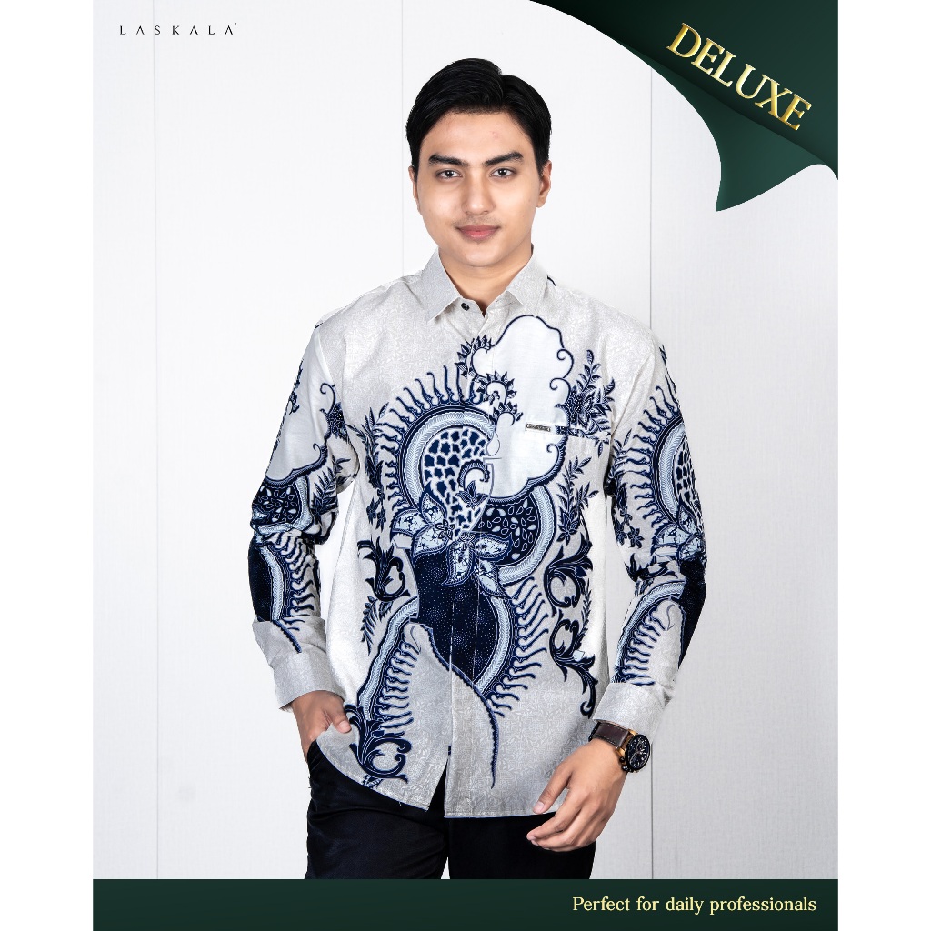 Jual Laskala Batik Premium Monas Kemeja Batik Pria Slimfit Lengan ...
